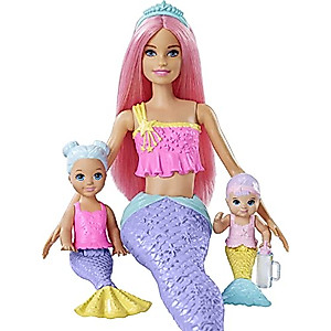 Barbie Dreamtopia Mermaid Nursery Playset with Barbie Mermaid Doll, Toddler and Baby Mermaid Dolls, Slide and Accessories, Gift for 3 to 7 Year Olds