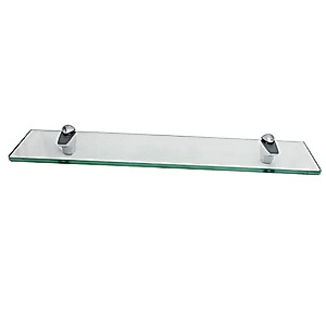 XVL Glass Shelf 20 Inch Bathroom Tempered Glass Rack Chrome GS3004BM
