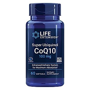 Life Extension Super Ubiquinol CoQ10 100 mg – For Heart Health & Anti-Aging - Cholesterol & Energy Management Supplement – Coenzyme Q10 for Organs - Gluten-Free, Non-GMO – 60 Softgels