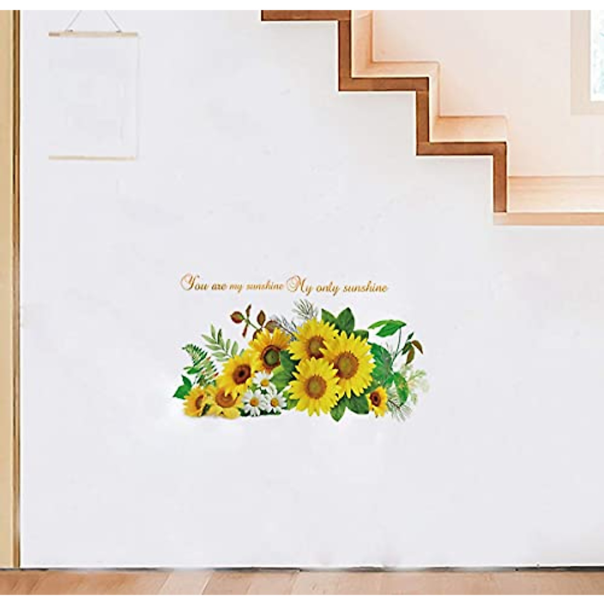 Sunflower Sunshine Wall Decal You are My Sunshine My Only Sunshine Wall Sticker Murals of Kids Baby Bedroom Nursery Rooms Wall Decals for Kitchen Decoration