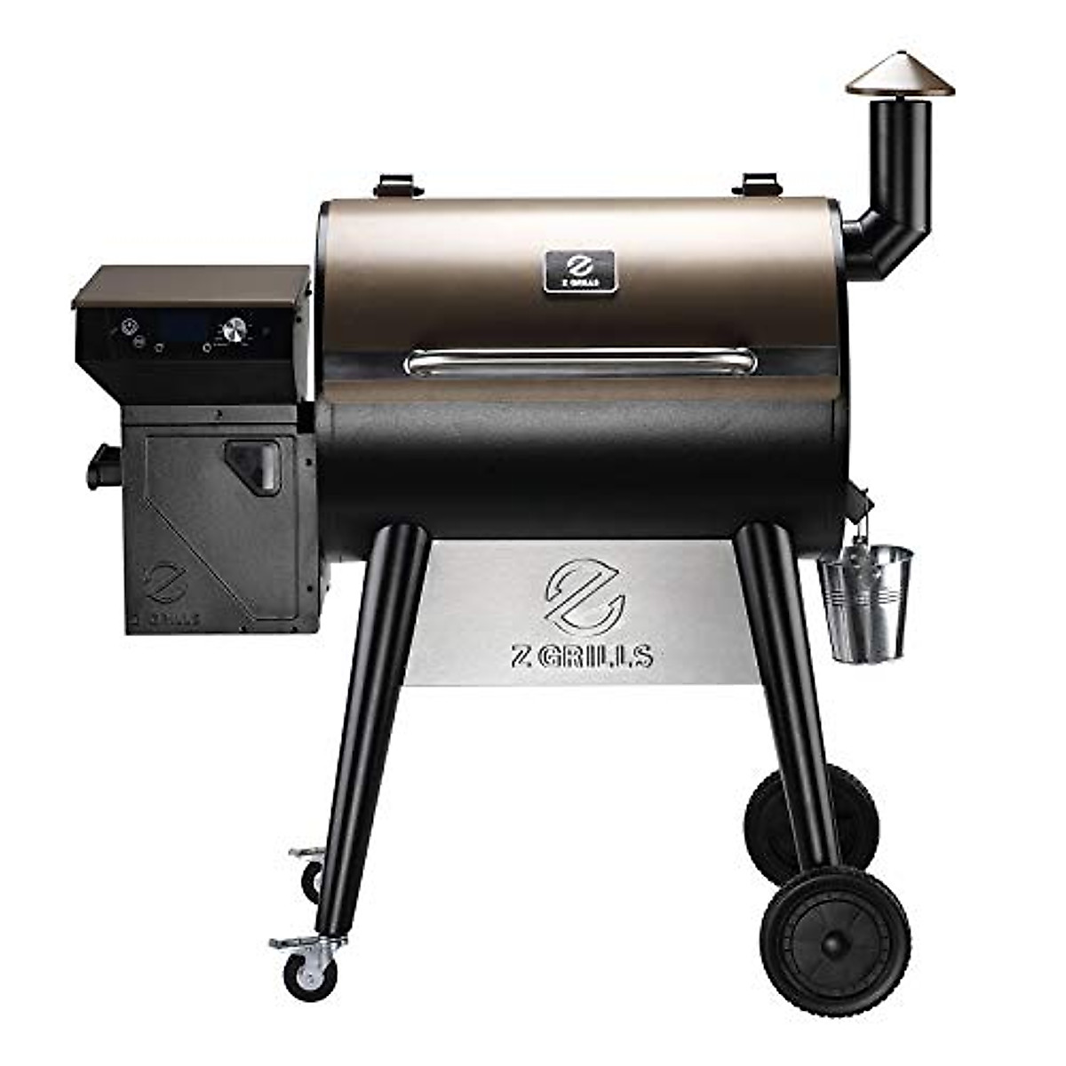 Z GRILLS 7002F/7002C 2021 Upgraded Wood Pellet Grill Smoker Portable for Outdoor BBQ, 8 in 1 BBQ Grill and Smoker with Digital Temperature Control, Hopper Clean-Out, 697 sq. in (Rain Cover Included)