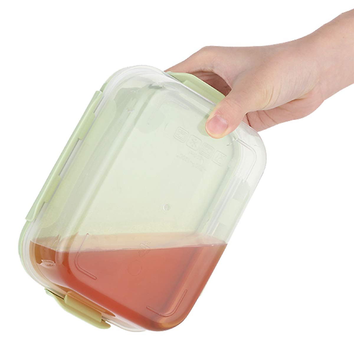 HoleviFO Food Containers Set with Lids Airtight - Plastic Lunch Bento Boxes - Meal Prep Containers, Microwave, Dishwasher, and Freezer Safe (Green)