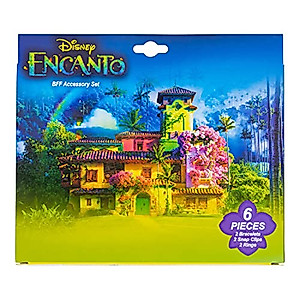 LUV HER Encanto Girls BFF 6 Piece Toy Jewelry Box Set with 2 Rings, 2 Bead Bracelets and Snap Hair Clips Ages 3+