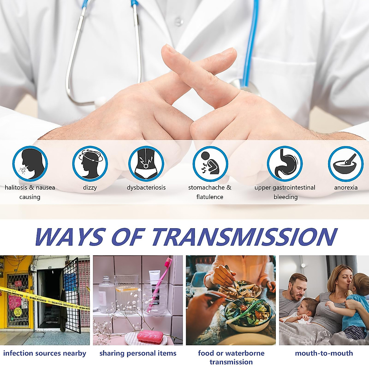 Helicobacter Pylori (H. Pylori) Home Test Kit - Fast and Accurate, Self-Test at Home, Results in 10-15 Minutes, No Lab Visit Required — 2 Tests Included.