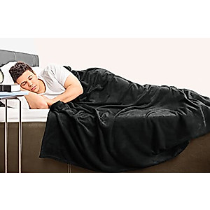 Utopia Bedding Fleece Blanket King Size Black Lightweight Fuzzy Soft Anti-Static Microfiber Bed Blanket (90x102 Inches)