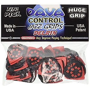 Dava 9036 Delrin Jazz Grip Picks -- 36 Picks
