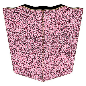 Marye-Kelley WB803 -Pink Leopard Wastepaper Basket