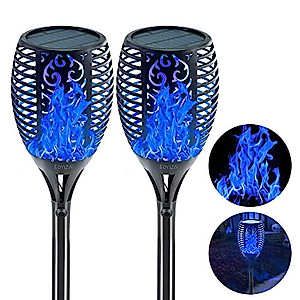 EOYIZW Solar Lights Outdoor Flickering Flame Solar Lantern Outdoor Hanging Decorative Lanterns with Solar Powered Waterproof Decorations for Patio Garden Deck Yard