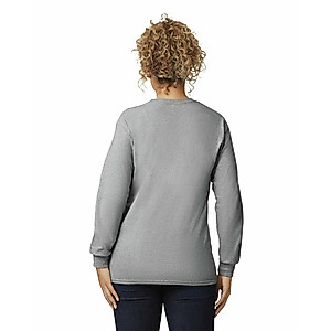 Gildan Men's Ultra Cotton Long Sleeve T-Shirt, Style G2400, Multipack, Sport Grey (2-Pack), Large