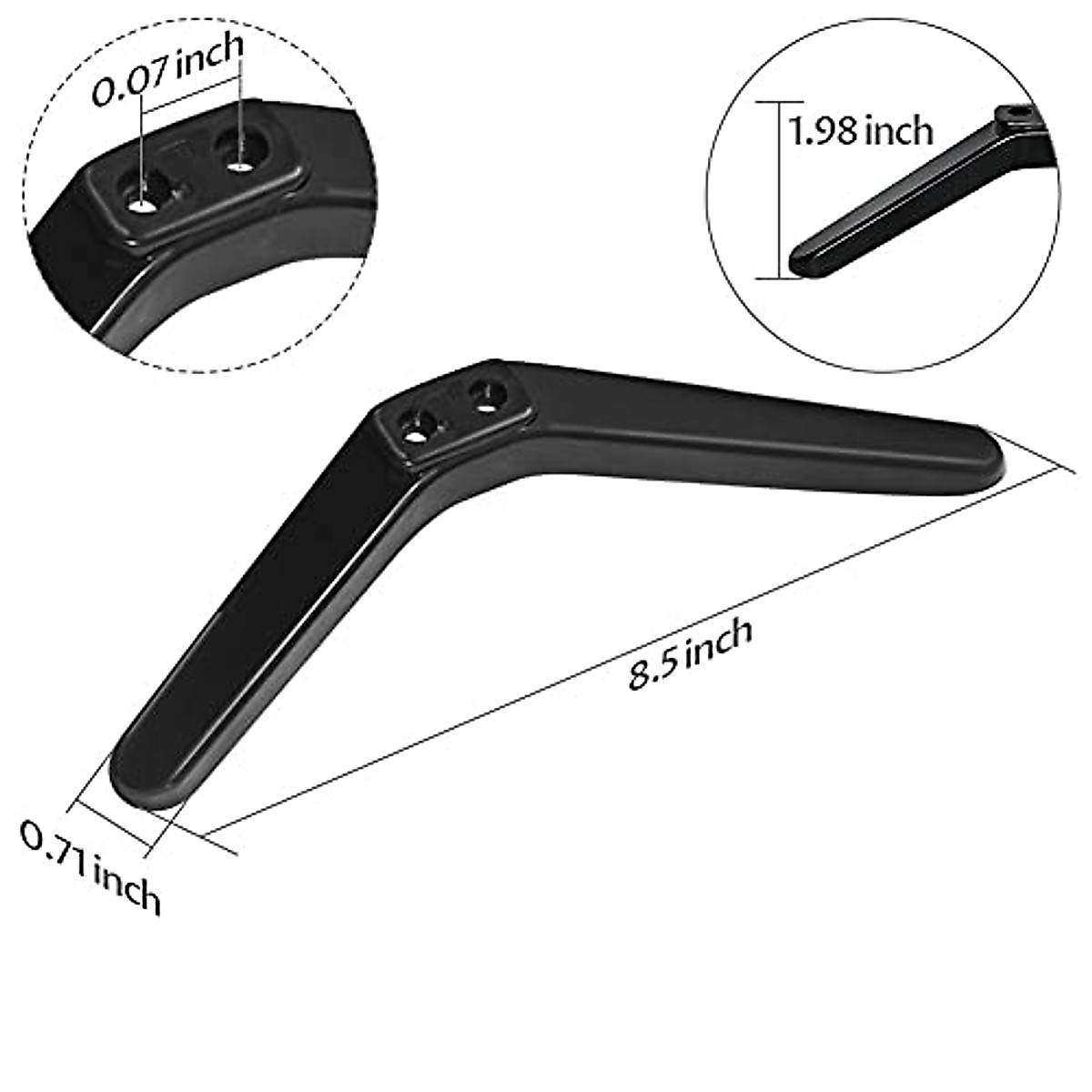 Universal TV Stand, TV Pedestal Feet, TV Stand Legs for 27 28 29 30 32 37 40 55in LCD LED OLED TCL/LG/KONKA Smart TV, Black