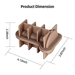 Tcamp 3 Pack Prank Silicone Ice Cube Trays for Bachelorette Party, Funny Ice Cube Molds for Chilling Cocktails Whiskey Tea Drinks, Christmas Gifts (Coffee, Red, Blue)
