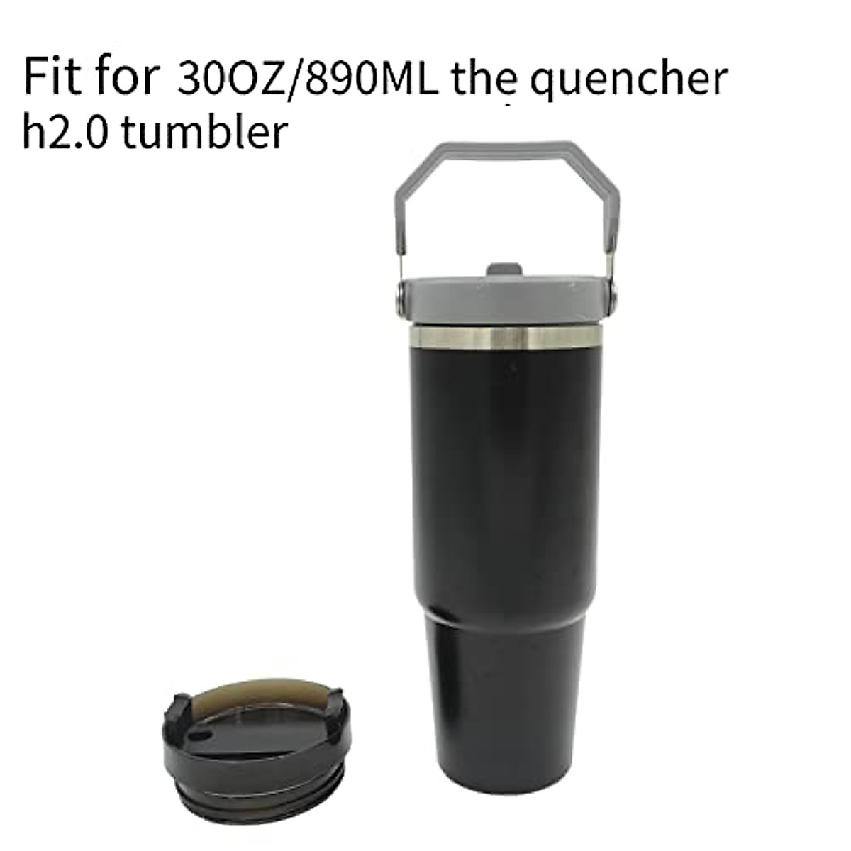 Replacement 20oz And 30oz Flip Tumbler Lid With Straw - Fit For Stanley 20oz And 30oz IceFlow Flip, Adventure Quencher and Quencher 2.0 Tumbler (20 to 30 oz STRAW LID GREY)