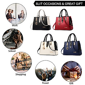 Women Handbags, Designer Top Handle Bags Tote Purse Large Capacity Shoulder Crossbody Bags for Work, Shopping, Dating, Holiday Gifts, Blue