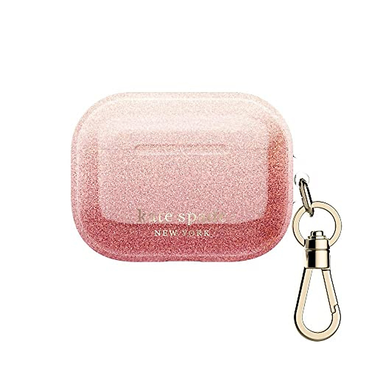 Kate Spade New York AirPods Pro Case - Ombre Glitter Sunset/Pink Multi/Gold Foil Logo