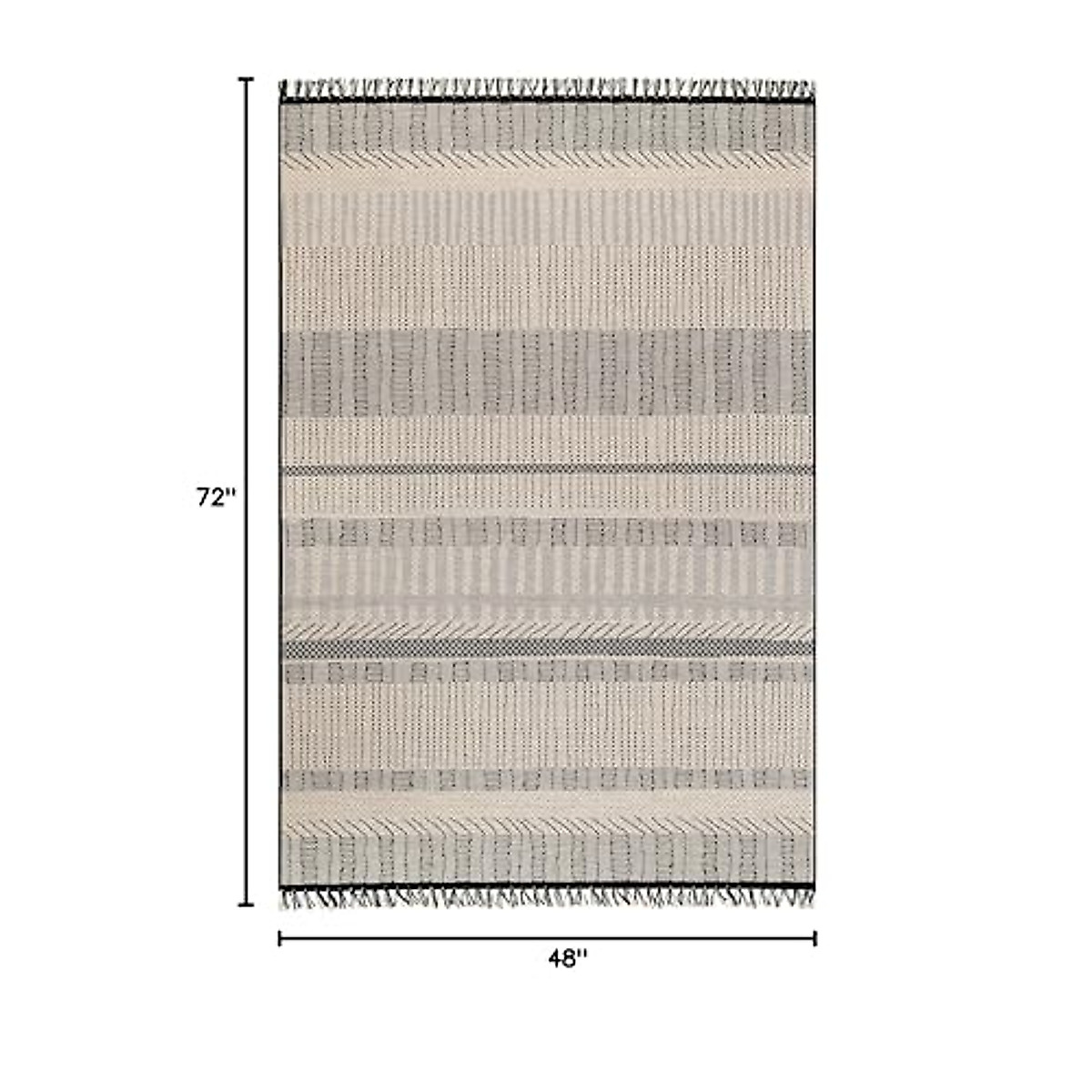 nuLOOM Indoor/Outdoor Modern Moroccan Megan Area Rug, 4' x 6', Grey