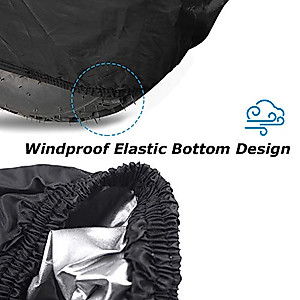 Mayhour Riding Lawn Mower Cover Waterproof Heavy Duty Outdoor Tractor Cover Universal Fit Durable All Season Weather UV Dust Snow Resistant Windproof for Garden Yard Tractor