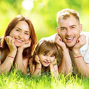 Hicarer Red Rope Bracelet 7 Knots Kabbalah Protection Red Cord Bracelet for Women Men Protection and Good Luck Favors (12)