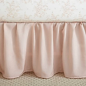 Levtex Baby - Heritage Crib Bed Set - Baby Nursery Set - Blush Velvet - Rich Velvet - 4 Piece Set Includes Quilt, One Fitted Sheet, Changing Pad & Skirt/Dust Ruffle