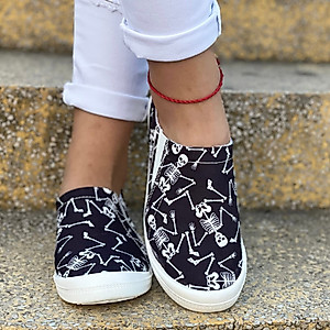 Halloween Shoes for Women Men Tennis Leisure, Cute Pumpkin Print Canvas Flatform Padel Shoe Slip-On Loafers Autumn Comfortable Walking Low Top Sneakers Black-b