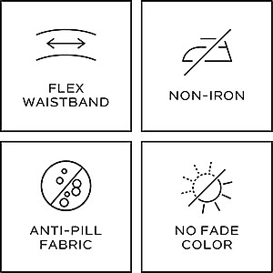 Van Heusen Men's Stain Shield Stretch Slim Fit Flat Front Dress Pant, Black, 29W x 32L