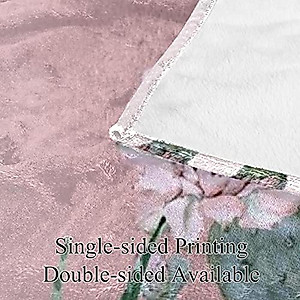 VBFOFBV Bedding Fleece Blanket, Decorative for Bedroom Sofa Floor, Pink Retro Flower Cactus