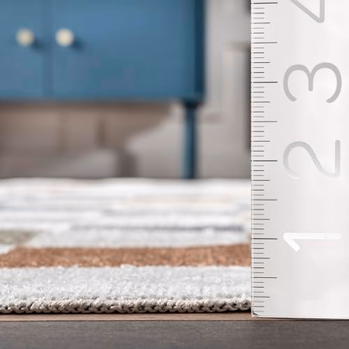 nuLOOM Naya Checkered Machine Washable Area Rug, 4x6, Beige