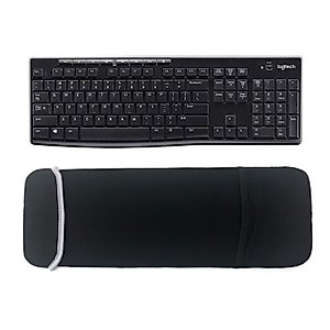 Wanty Black Color Neoprene Dust-Proof Cover Carry Bag Sleeve Protectors for Logitech MK270 Wireless Keyboard and Mouse Combo