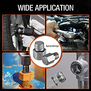 XEWEA 25Pcs Screw Extractor Set Hex Head Multi-Spline Easy Out Bolt Extractor Set, Chrome Molybdenum Alloy Steel Heavy Duty Metric EZ Out Rounded Screw Remover