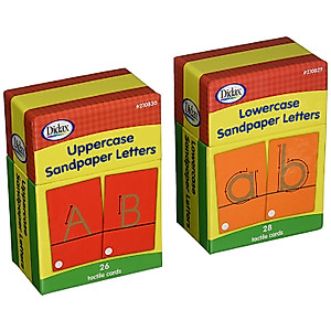 Didax Educational Resources Upper and Lowercase Sandpapers Letters Boxed Set