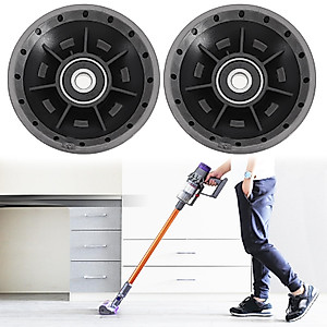 Create idea 1 Set Vacuum Cleaner Wheel Kit Compatible with Dyson V10/ V11/ V15 Series Ball Wheel Replacement with Fixings Screws Screwdriver