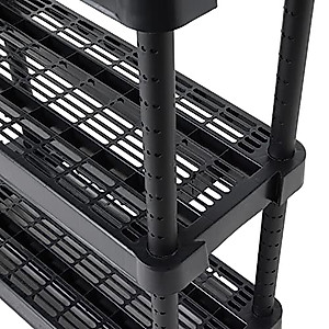 Gracious Living Medium Duty Adjustable Ventilated Storage Shelving Unit, 5 Shelf