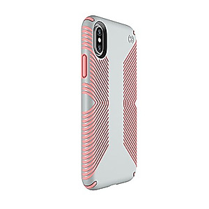 Speck Products Presidio Grip Case for iPhone XS/iPhone X, Dove Grey/Tart Pink (103131-6584)