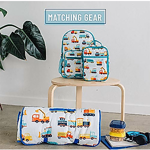 Wildkin Day2Day Kids Lunch Box Bag for Boys & Girls, Perfect for Elementary Lunch Box for Kids, Easy Access Front Pocket, Ideal for Packing Hot or Cold Snacks for School & Travel (Modern Construction)