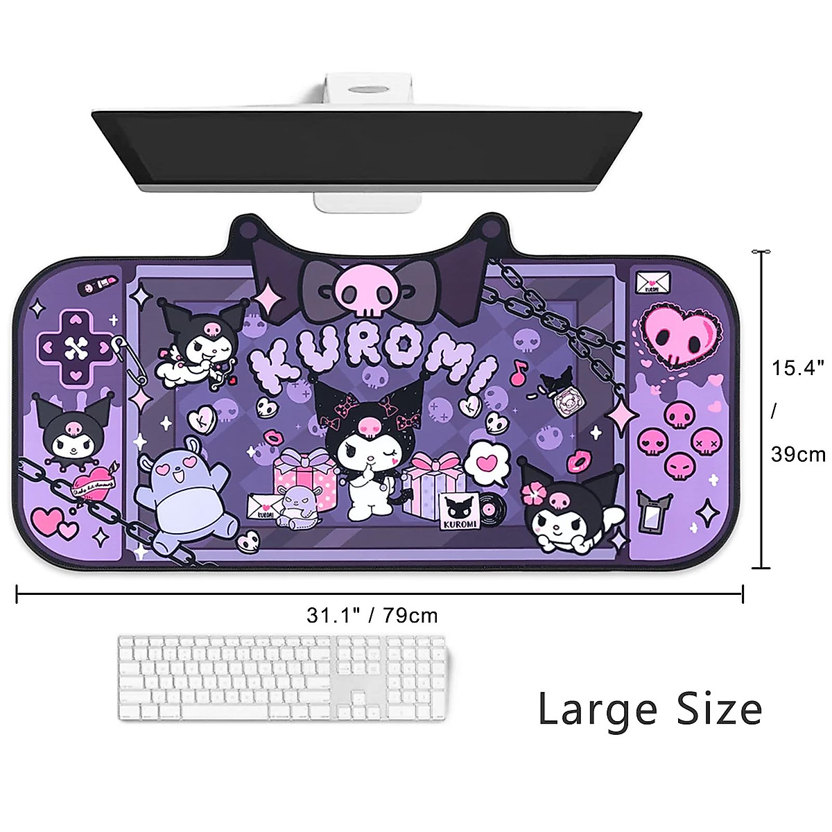 Kawaii Desk Pad Anime Mouse Pad XLarge Size, Kawaii Desk Cccessories Gaming Mousepad Kawaii Room Decor for Girls