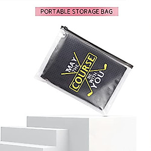 FAFAMESO Funny Golf Towel - May The Course Be with You - Golf Accessories for Golfer, Women, Wife, Men, Husband, Coworker, Birthday Gifts for Him or Her, Going Away Gift for Friends