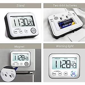 Multi-Function Timer,Count Down + Alarm Clock (Black)