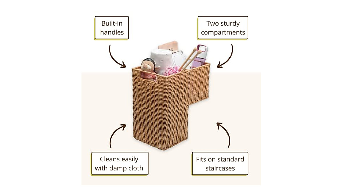 Kouboo Wicker Step Basket - Stylish Home Storage Solution