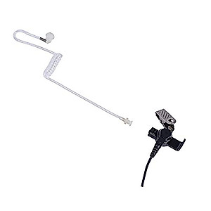 Klykon Covert Acoustic Tube Two Wire Earpiece Headset Mic PTT for Motorola Radio XPR3500 XPR3000 XPR3300 XPR3300e XPR3500e walkie Talkie 10 Pack