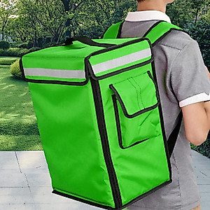 Llazsybz Premium Thermal Food Delivery Backpack for Hot and Cold Meals, Green