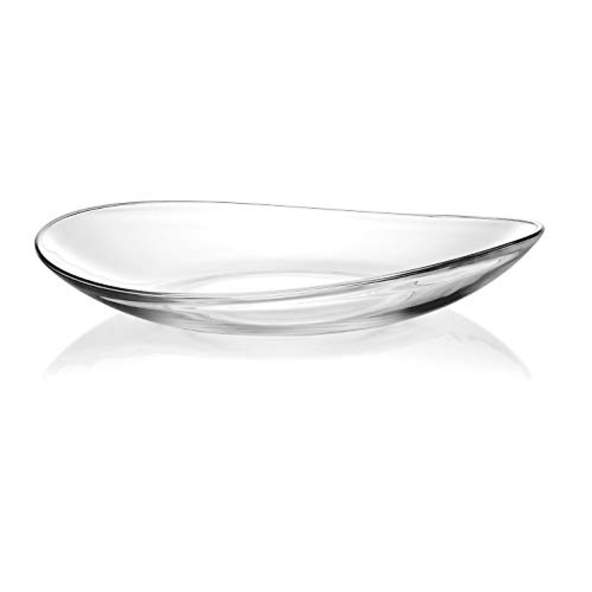 Glass Large Centerpiece - Serving Bowl - 15.7" D - By Barski - European Quality - - 15.7" Diameter - - Made in Europe
