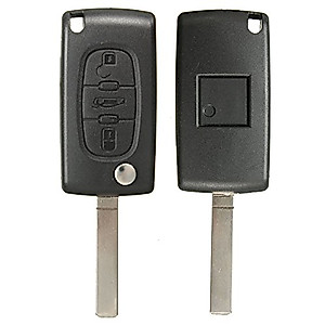 KATUR 433MHz 3 Buttons Auto Car Remote Key Shell Case Cover Replacement with Battery ID46 Chip for Peugeot Citroen Berlingo