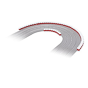 Carrera 20021130 21130 Tire Stacks Guardrail Wall for Digital 124/132/Evolution Slot Car Tracks Realistic Scenery Add On Parts Accessory, White Red