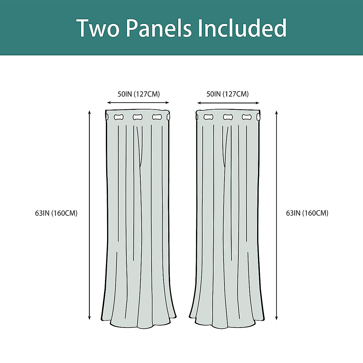 LORDTEX Linen Look Textured Blackout Curtains with Thermal Insulated Liner - Heavy Thick Grommet Window Drapes for Bedroom, 50 x 63 Inches, Grey, Set of 2 Panels