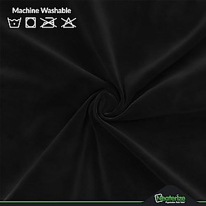 NEATERIZE Premium Velvet Pillow Covers 18x18 Black - Washable Decorative Fabric Throw Pillow Covers for Couch or Bed - Set of 2