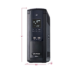 CyberPower BRG1500AVRLCD Intelligent LCD UPS System, DISCONTINUED