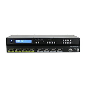 Shinybow 4x4 (4:4) VGA PC RGBHV Matrix Switcher + RS232, IR Ext/Remote, Rack Mount, Programmable SB-4140LCM