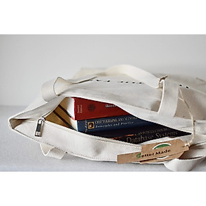 Organic Cotton Grocery Bag Value Bundle: Durable Washable Canvas Totes, Mesh Bags w/tare weight labels- 6pcs