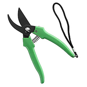 Lebabo 7.5" Pruning Shears, Ultra Sharp Garden Clippers, Metal Pruning Scissors Branch Cutter for Gardening, Flowers, Plants, Herbs, Bonsais (Green)
