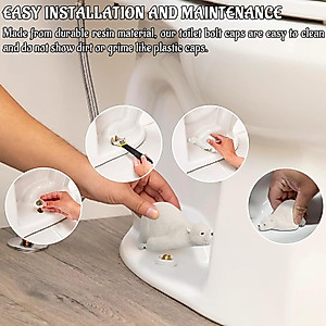 Generic 2 Pcs ToilReplacement Parts, Polar Bear Toilet Floor Bolt Covers Toilet Bolt Caps Decorative, Toilet Bolt Caps Toilet Bolt Covers for Bathroom Kitchen Toilet, QOIC02BKDK5QYNGHO4D6