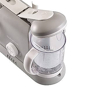 BEABA Babycook Duo 4 in 1 Baby Food Maker, Baby Food Processor, Baby Food Blender Baby Food Steamer, Make Fresh Healthy Baby Food at Home, Large 9.1 Cup Capacity, Cloud